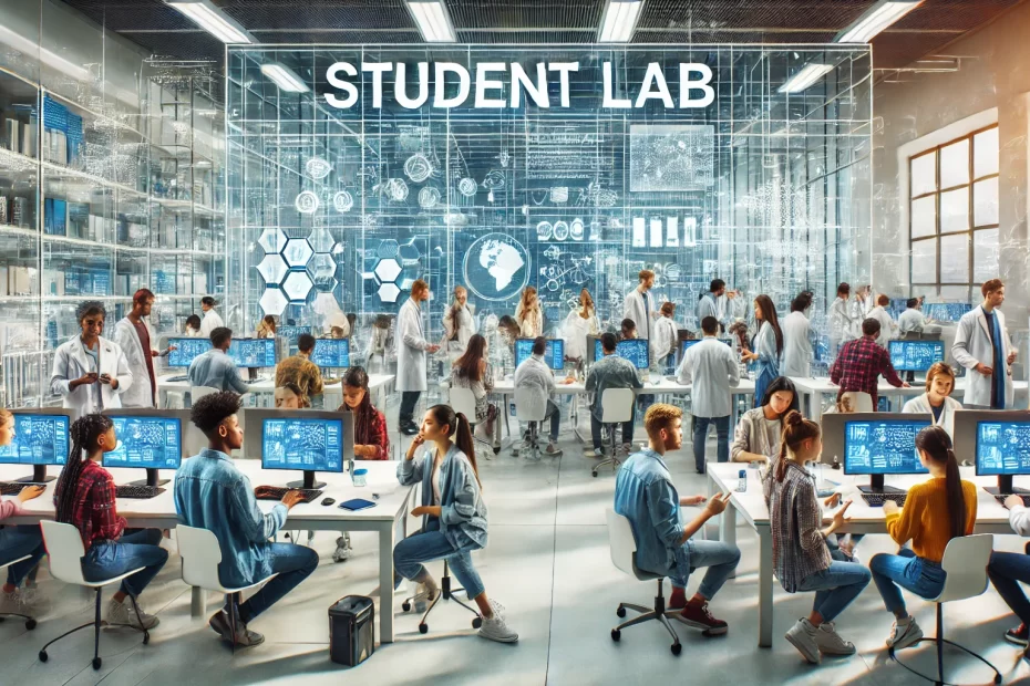 Opening Student Lab and first student